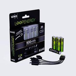8 Verico Akkus mit Ladegerät LoopEnergy AAA900 Micro AAA 600 mAh