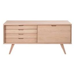 Anrichte ACTONA GROUP "A-Line" Sideboards Gr. B/H/T: 160 cm x 72 cm x 45 cm, 4 St., weiß (weiß pigmentiert) Sideboard Sideboard, pigmentierte Eiche, 1 Tür, 4 Schubladen, Breite 160 cm