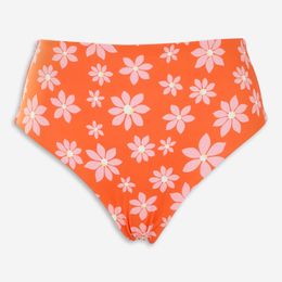 TK Maxx Rosa-orangefarbene wendbare Bikinihose mit Blumenmuster