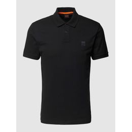 BOSS Orange Slim Fit Poloshirt mit kurzer Knopfleiste