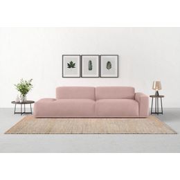 Trendmanufaktur Big-Sofa Braga, in moderner Optik, mit hochwertigem Kaltschaum, rosa