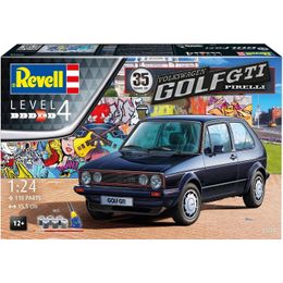 Revell® Modellbausatz Model Set 35 Jahre VW Golf GTI Pirelli, Maßstab 1:24, (Set), Made in Europe, blau