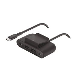 Belkin Smartphone-Dockingstation BoostCharge 4-Port-USB-Splitter, schwarz