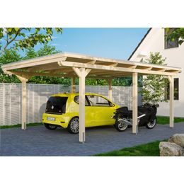 Skan Holz Einzelcarport SKANHOLZ "Emsland" Carports Gr. H: 223 cm, beige (natur) Carports