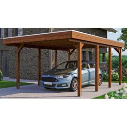 Skan Holz Einzelcarport SKANHOLZ "Friesland" Carports Gr. H: 221 cm, braun Carports