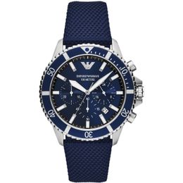 Chronograph Emporio Armani Armbanduhren blau Herren Quarzuhren