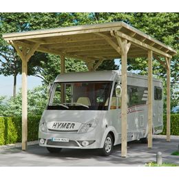 Skan Holz Einzelcarport SKANHOLZ "Caravan-Emsland" Carports Gr. H: 353 cm, beige (natur) Carports