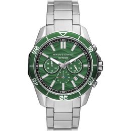 Chronograph Armani Exchange Armbanduhren silberfarben Herren Quarzuhren