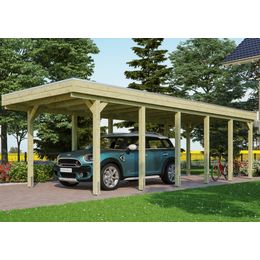 Skan Holz Einzelcarport SKANHOLZ "Friesland" Carports Gr. H: 221 cm, grün Carports