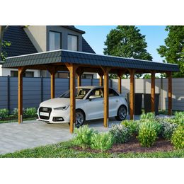 Skan Holz Einzelcarport SKANHOLZ "Spreewald" Carports Gr. H: 206 cm, braun Carports