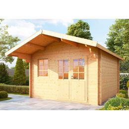 Gartenhaus Wolff "Lisa 44-B XL" Gartenhäuser Gr. Fußboden im Gartenhaus, ohne Dacheindeckung, beige (naturbelassen) Gartenhäuser aus Holz