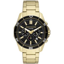 Chronograph Armani Exchange Armbanduhren goldfarben Herren Hochzeitsmode