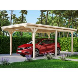 Skan Holz Einzelcarport SKANHOLZ "Emsland" Carports Gr. H: 223 cm, beige (natur)