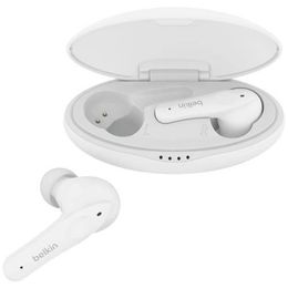 Belkin SoundForm Nano In Ear Headset Bluetooth® Weiß Headset, Ladecase, Schweißresistent