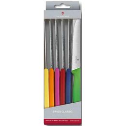 Victorinox Messer-Set SwissClassic (Set, 6-tlg), Edelstahl/Polypropylen, bunt|silberfarben