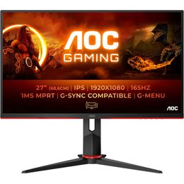 AOC 27G2SPU/BK LED-Monitor (69 cm/27 ", 1920 x 1080 px, Full HD, 1 ms Reaktionszeit, 165 Hz, IPS), rot|schwarz