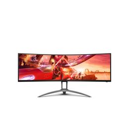 AOC AG493UCX2 Curved-Gaming-Monitor (124 cm/49 ", 5120 x 1440 px, DQHD, 1 ms Reaktionszeit, 165 Hz, VA LCD), rot|schwarz