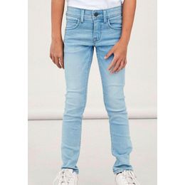 name it Stretch-Jeans NKMSILAS DNMTAX PANT, blau