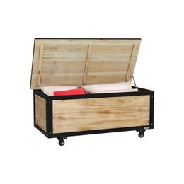 Outsunny Gartenbox 121L Holz Auflagenbox mit Rollen (Aufbewahrungsbox