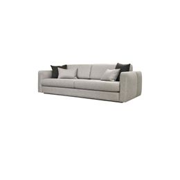 JVmoebel 3-Sitzer Couch Polstersofa Dreisitzer Sofa 3 Sitzer Grau Stoff Stoffsofa Design