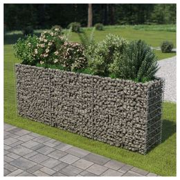 DOTMALL Gartenzaun Gabionen-Hochbeet aus verzinktem Stahl 270 x 50 x 100 cm