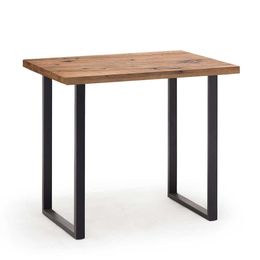 Pharao24.de Eiche Bartisch 120 cm breit Eiche dunkel und Stahl