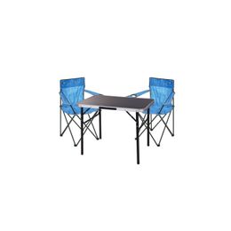 Mojawo Klappstuhl 3er Campingmöbel Set Outdoor Camping Stuhl Höhenverstellbar klappbar