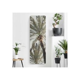 Bilderdepot24 Garderobenpaneel grün Botanik Tropisch Natur Unter Palmen Design (ausgefallenes Flur Wandpaneel mit Garderobenhaken Kleiderhaken hängend)