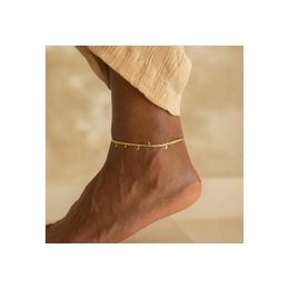 Made by Nami Fußkette mit Anhänger für Frauen Gold im Schlangendesign mit Anhänger