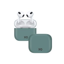 Xqisit Etui Silikon Skin Case Cover Schutz-Hülle Grün Headset (passend für Ladecase Apple AirPods 3 Bluetooth Ohrhörer Kopfhörer)