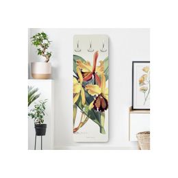 Bilderdepot24 Garderobenpaneel gelb Blumen Floral Kunst Retro Vintage Walter Hood Fitch