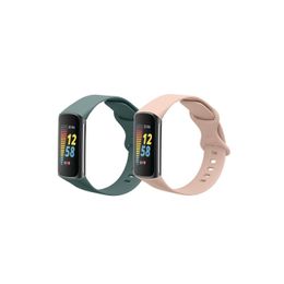 kwmobile Uhrenarmband 2x Sportarmband für Fitbit Charge 6 / Charge 5