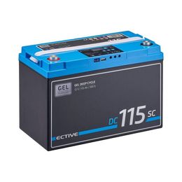 ECTIVE ECTIVE Deep Cycle Gel Solar Batterie 12V 115Ah mit Laderegler Batterie