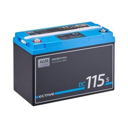 ECTIVE ECTIVE Deep Cycle AGM Batterie 12V 115Ah m Display für Wohnmobil Batterie
