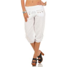 malito more than fashion Caprihose 6302 3/4 Leinenhose