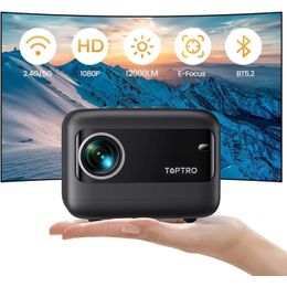 TOPTRO 5G WiFi Bluetooth Mini Heimkino Portabler Projektor (12000 lm