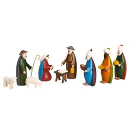 Weihnachtsfigur Miniaturfiguren Krippenfiguren bunt Höhe 5