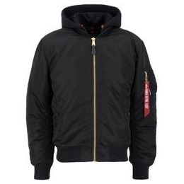 Bomberjacke Alpha Industries "MA-1 ZH Back EMB" Gr. XXXL, schwarz Herren Jacken