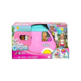 Mattel HNH90 - Barbie Chelsea - Spielfahrzeug mit Zubehör, 2 in 1 Camper