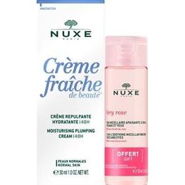 NUXE Paris Nuxe Gesichtspflege Crème Fraîche de Beauté Geschenkset Moisturising Plumping Cream 48H 30 ml + 3-in-1 Soothing Micellar Water Very Rose 50 ml
