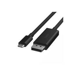 Belkin USB C auf DisplayPort 1.4 Kabel, 2m Video-Kabel, (200 cm), schwarz