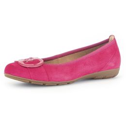 Gabor Ballerina Flache Schuhe, Slipper mit Hovercraft Luftkammern-Laufsohle, rosa