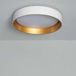 LEDKIA LED-Deckenleuchte 20W Rund Metall Ø450 mm cct Wählbar Broadway Weiß - Gold