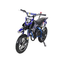 Actionbikes Motors Kinder-Crossbike Gepard, Benzin-Kindermotorrad, 2-Takt-Motor, 49 ccm, ab 5 Jahren, Tuning-Kupplung (Blau)