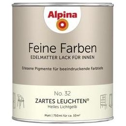 Alpina Feine Farben Lack No. 32 Zartes Leuchten lichtgelb edelmatt 750 ml