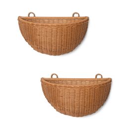 ferm LIVING - Braided Wandkorb, natur (2er-Set)