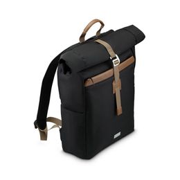 Hama Notebook-Rucksack Laptop Rucksack mit 16,2 Zoll Laptopfach und 12,9 Zoll Tabletfach, Rolltop, nachhaltige Materialien, bis 41 cm (16.2), schwarz
