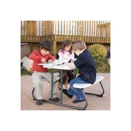 TP Toys Garten-Kindersitzgruppe Picknickgarnitur, klappbar, schnell auf- und abbaubar, grau