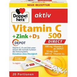 Doppelherz Gesundheit Immunsystem & Zellschutz + ZinkVitamin C 500 DIRECT 40 Portionen
