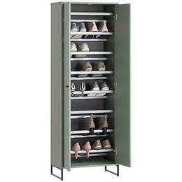 MÖBELPARTNER MÖBELPARTNER Schuhschrank Janne, 701781 pastellgrün keine Fachböden 60,2 x 33,1 x 169,7 cm